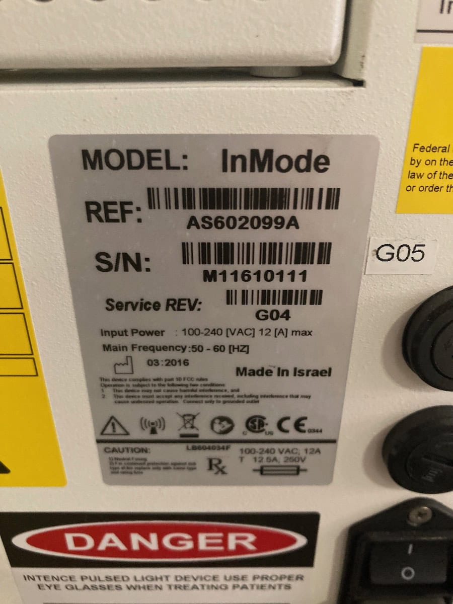 Used Inmode RF system Laser For Sale | The Laser Agent